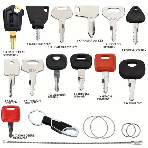 Heavy Equipment Keys Replacement For Case Cat Komatsu JCB Kubota Bobcat ...
