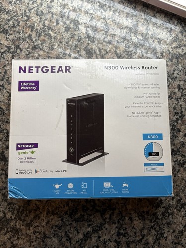 NETGEAR N300 Wireless WiFi Wired Router WNR2000 4 Port Dual Band 2.4 ...