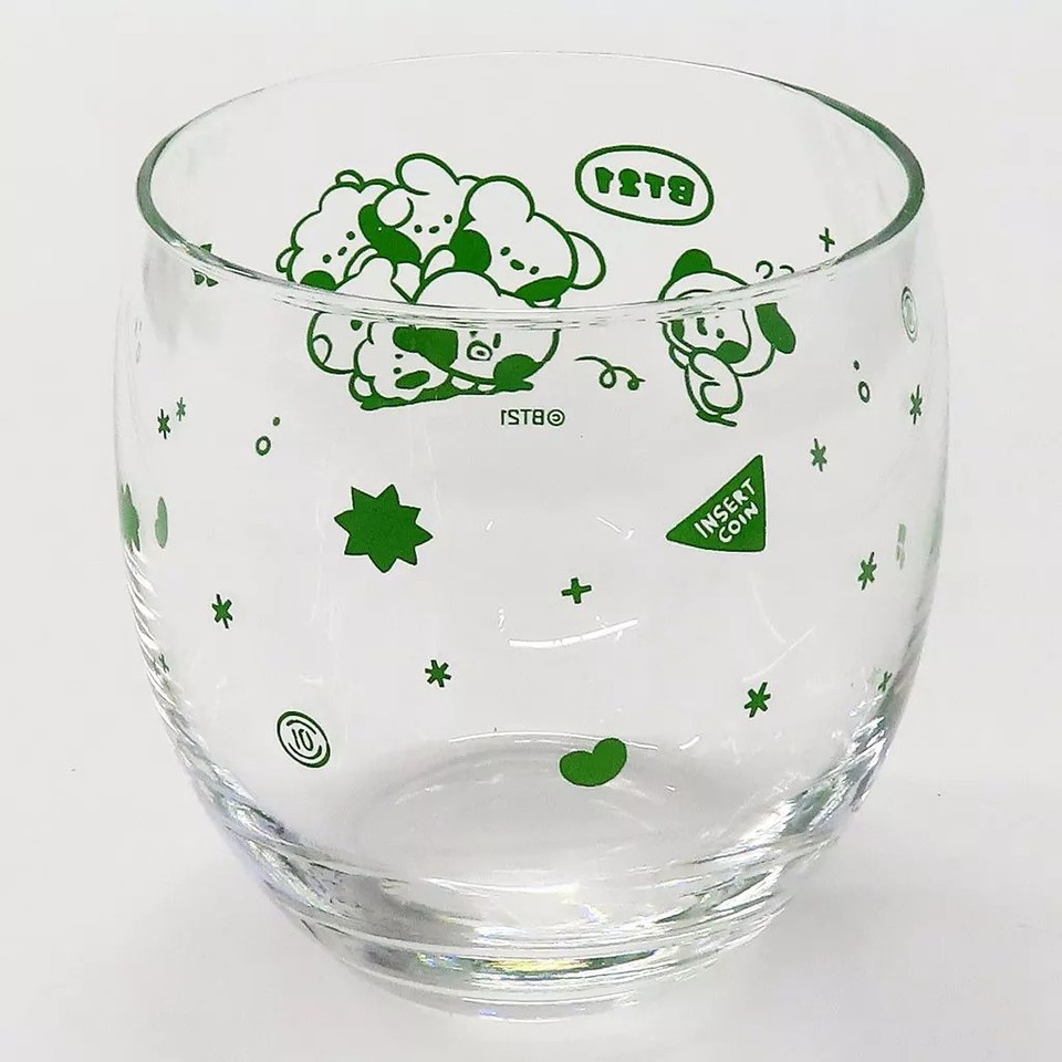 BT21 Minini Cafe Mug Tempire Glass Green Soda Glass BT21 Character ...