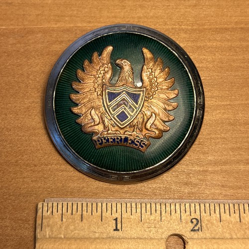 RARE ANTIQUE 1920'S PEERLESS AUTOMOBILE VINTAGE EMBLEM BADGE RADIATOR ...