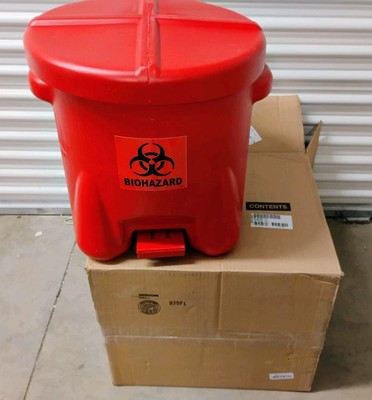 EAGLE 945BIO Biohazard Step On Poly Waste Container 10 Gallon | eBay