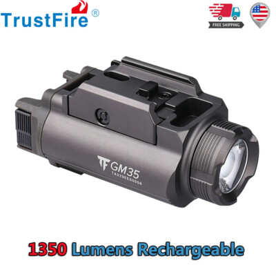 Tactical LED Weapon Gun Light LED Pistol Flashlight for 1913/GL Rail ...