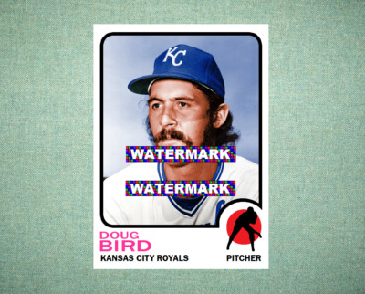 Doug Bird Kansas City Royals 1973 Style Custom Baseball Art Card | eBay