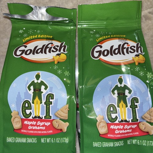 2 Bags Goldfish Elf Maple Syrup Graham Cracker Cookies Limited Holiday ...