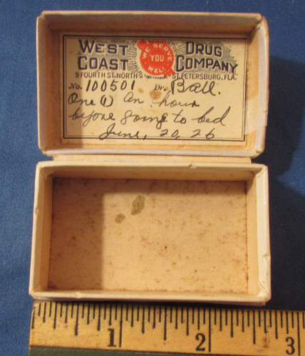 ANTIQUE MEDICAL 1926 WEST COAST DRUG COMPANY ST PETERSBURG FL PHARMACY ...