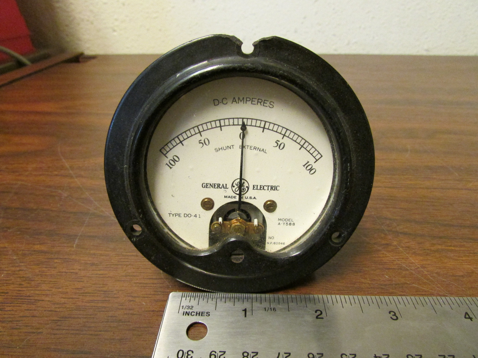 General Electric Panel Meter DO-41 D-C Amperes 100 - 0 - 100 Vintage | eBay