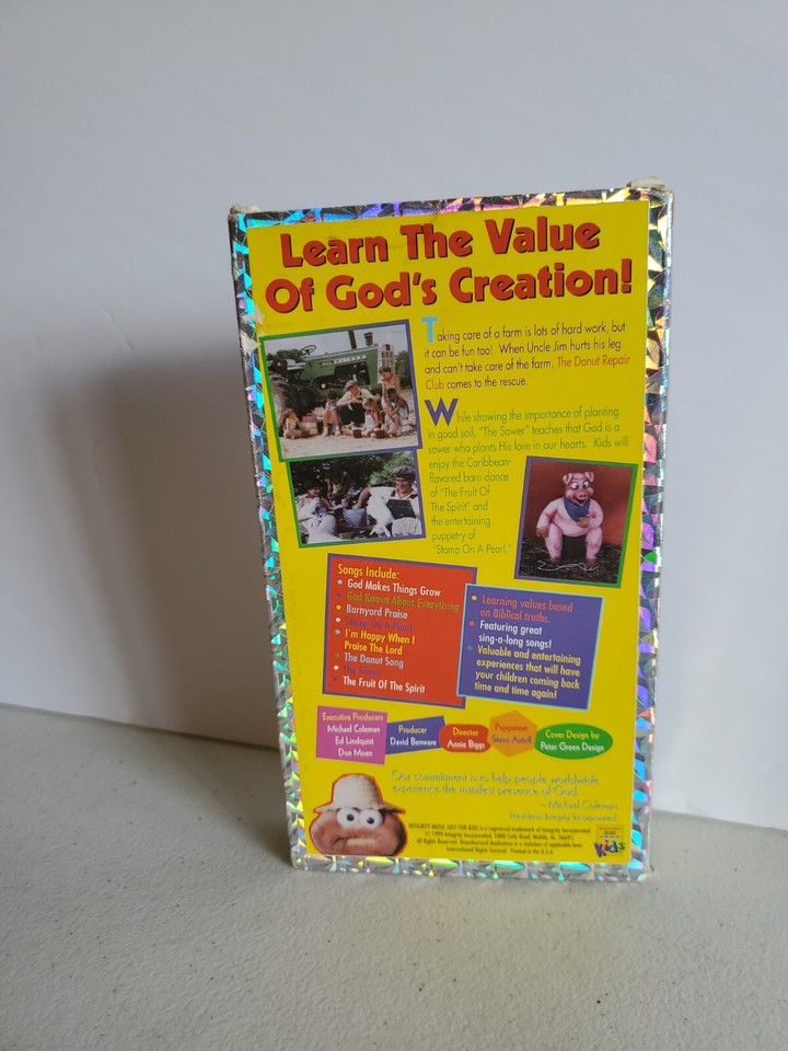 Values Just For Kids Barnyard Fun Donut Man VHS Learn The Value Of Gods ...