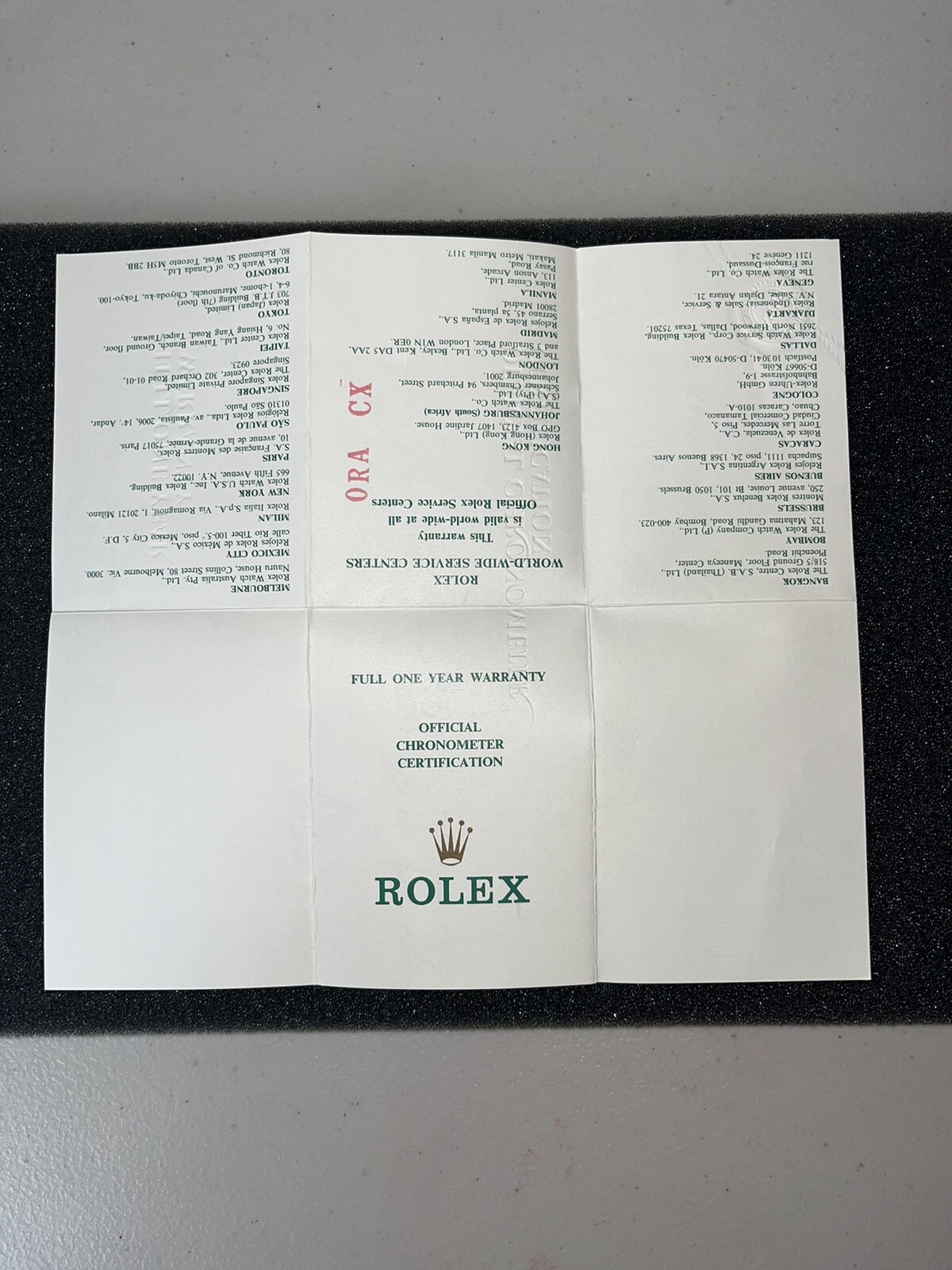 Rolex Certificate Paper Guarantee/Garantie 16613 Submariner | eBay