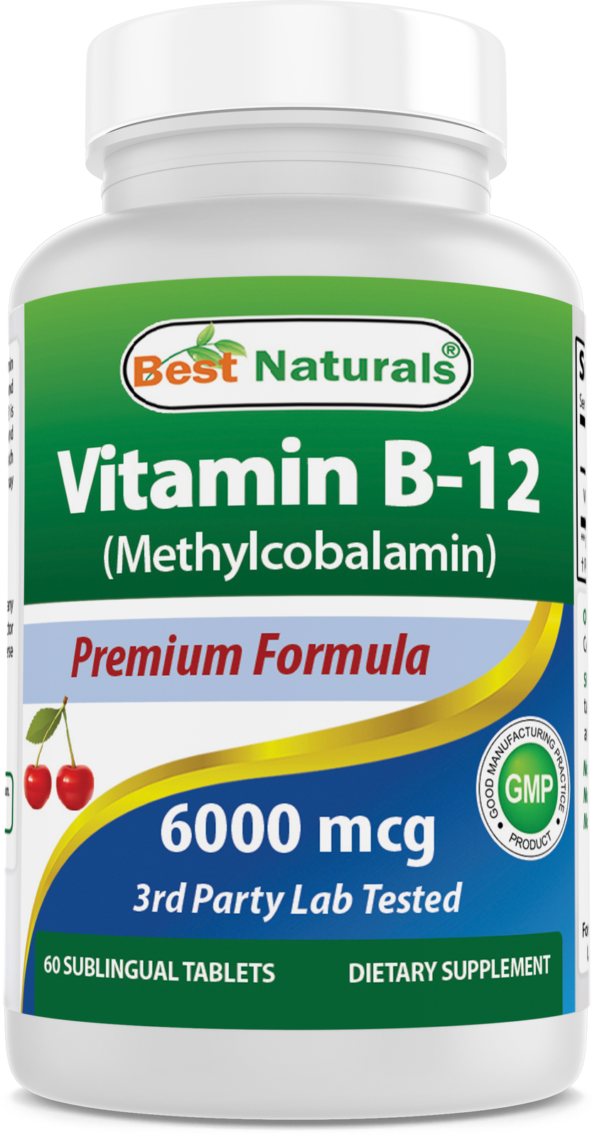 Best Naturals Vitamin B-12 as Methylcobalamin (Methyl B12)- 6000 mcg 60 ...