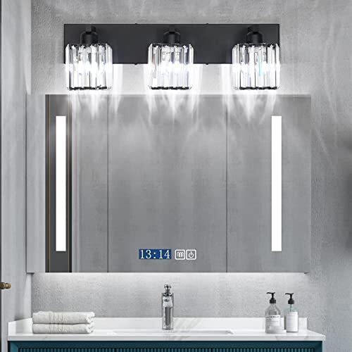 Aipsun Black Vanity Light Bathroom Lighting Fixtures 3-Light Black ...