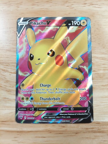 Pikachu V 170/185 Vivid Voltage- NM Ultra Rare Full Art Pokemon Card | eBay