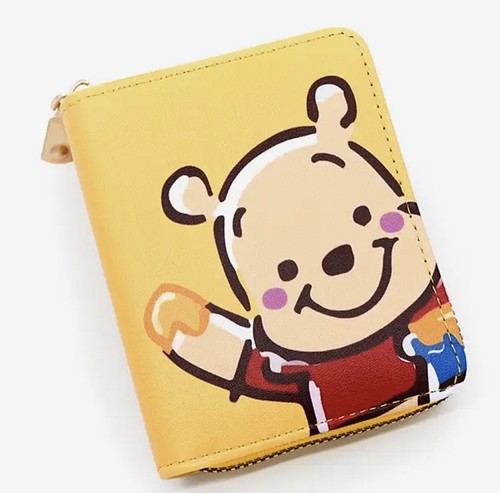Disney WINNIE THE POOH Honey Pot ZIPPERED WALLET Coin Purse Credit Card ...