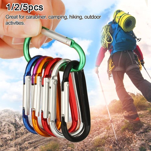 Safety Climbing Button Camping Hiking Hook Alloy Carabiner Buckle ...