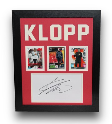 JURGEN KLOPP Framed LIVERPOOL SIGNED Autograph Card Mount Display COA ...