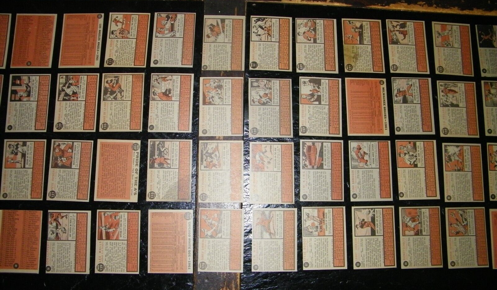 1962 TOPPS BASEBALL CARDS GROUP LOT OF 56,REALLY NICE CONDITION CORNERS ...