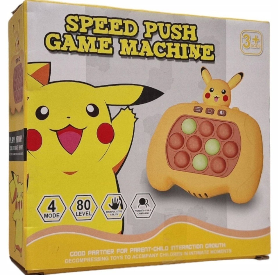 Pokemon Pikachu Quick Push Pop It Game Fidget Toys For Adults & Kids ...