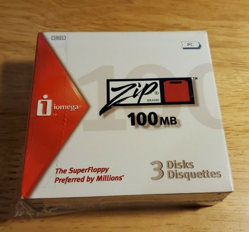 New Sealed 3 Pack Iomega Zip Disks Disquettes 100MB PC 10021 | eBay