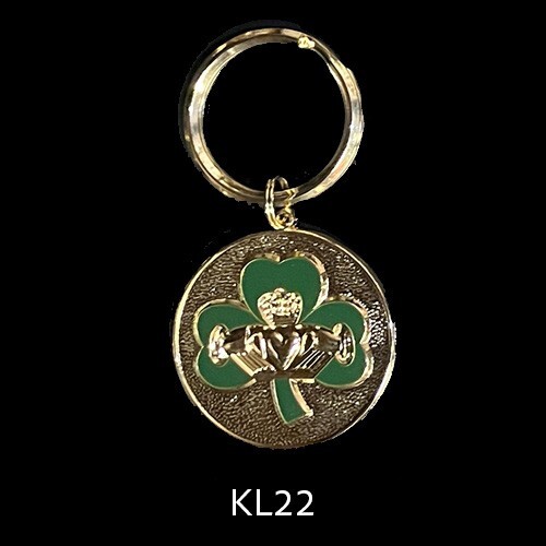 BRASS & ENAMEL KEY RINGS - IRELAND SHAMROCK | eBay