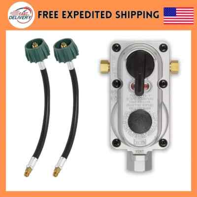 2-Stage Auto Changeover Propane Gas RV Regulator Kit with 2 12 ...