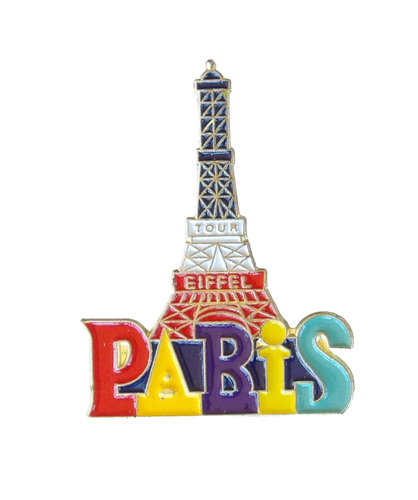 VINTAGE EIFEL TOWER PARIS FRANCE SOUVENIR METAL LAPEL PIN HAT BADGE ...