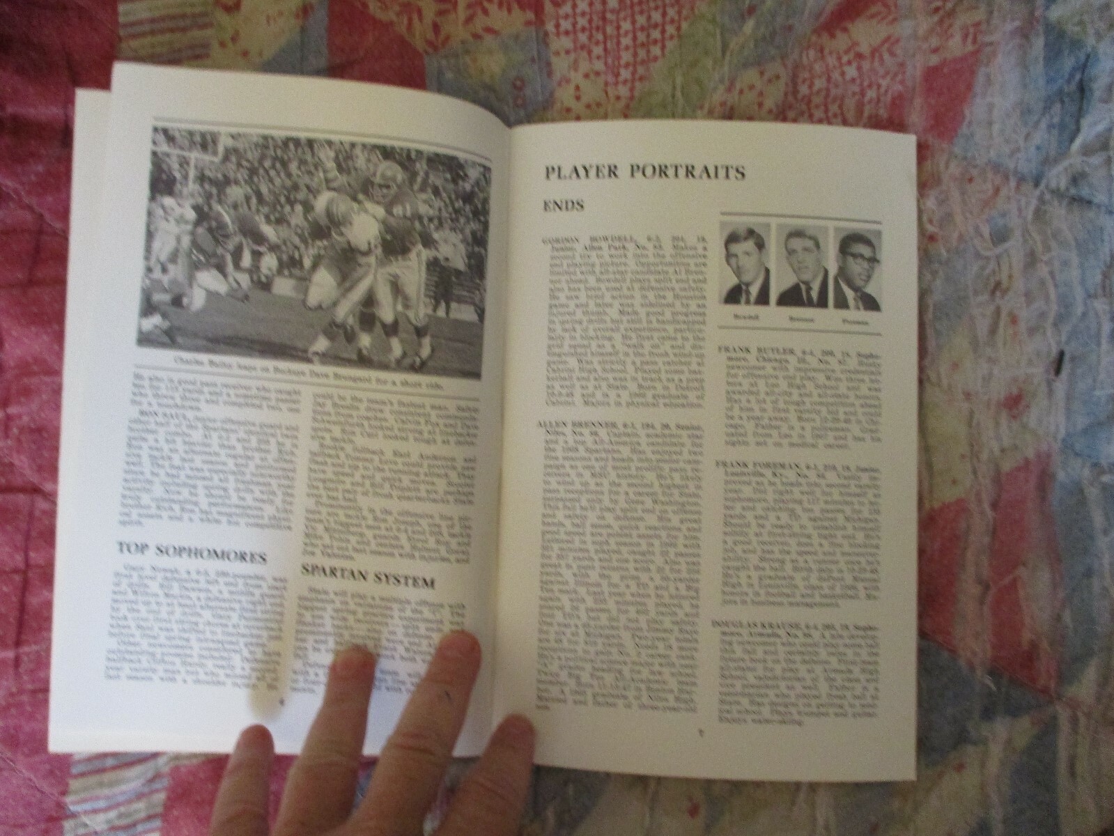 1968 MICHIGAN STATE SPARTANS FOOTBALL MEDIA GUIDE Yearbook Program BILL ...