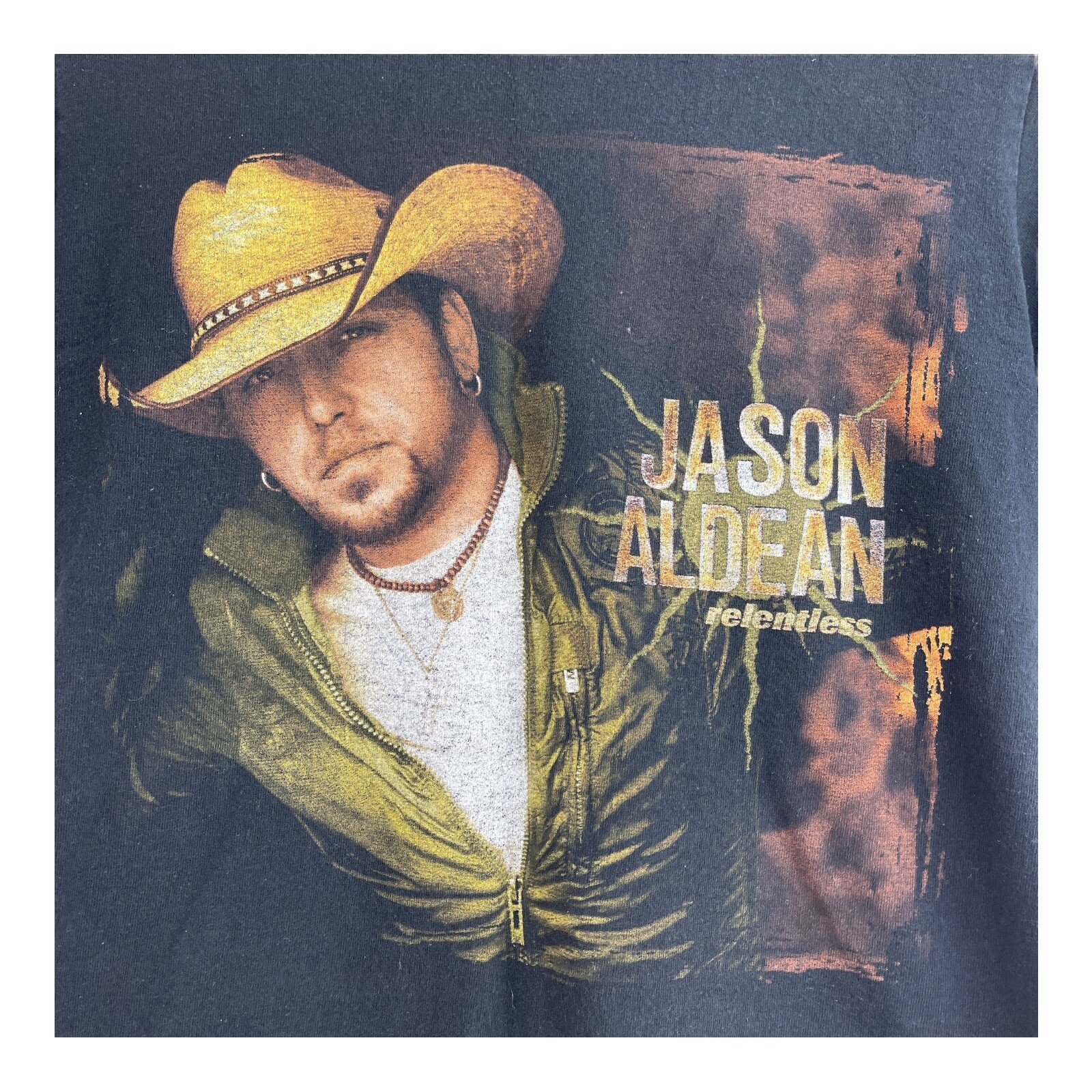 Jason Aldean T Shirt Adult Small Relentless Concert Shirt 2007 Black | eBay