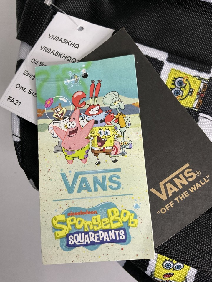 Vans off the wall X Spongebob Old Skool IIII White/Black Checkerboard ...