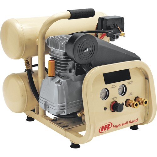 Ingersoll Rand Twin-Stack Portable Electric Air Compressor, 2 HP, 4 ...