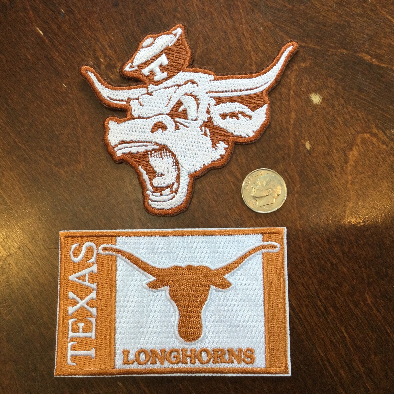 (2) Texas Longhorns vintage iron on embroidered patches Patch Lot 3.5 ...