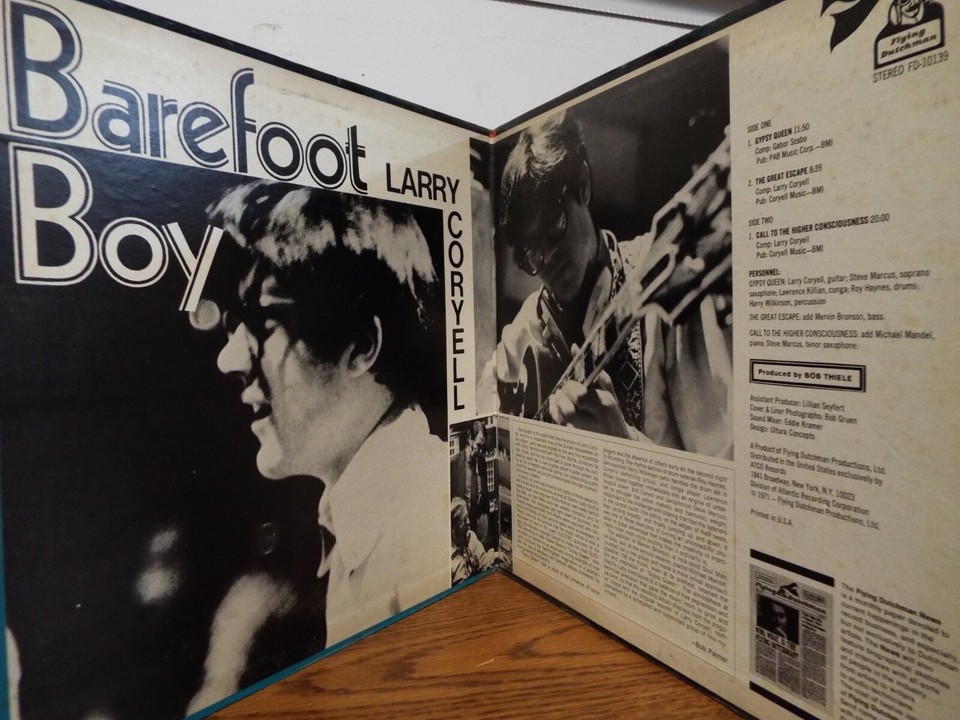 LARRY CORYELL BAREFOOT BOY JAZZ 1970'S LP VINYL ALBUM | eBay