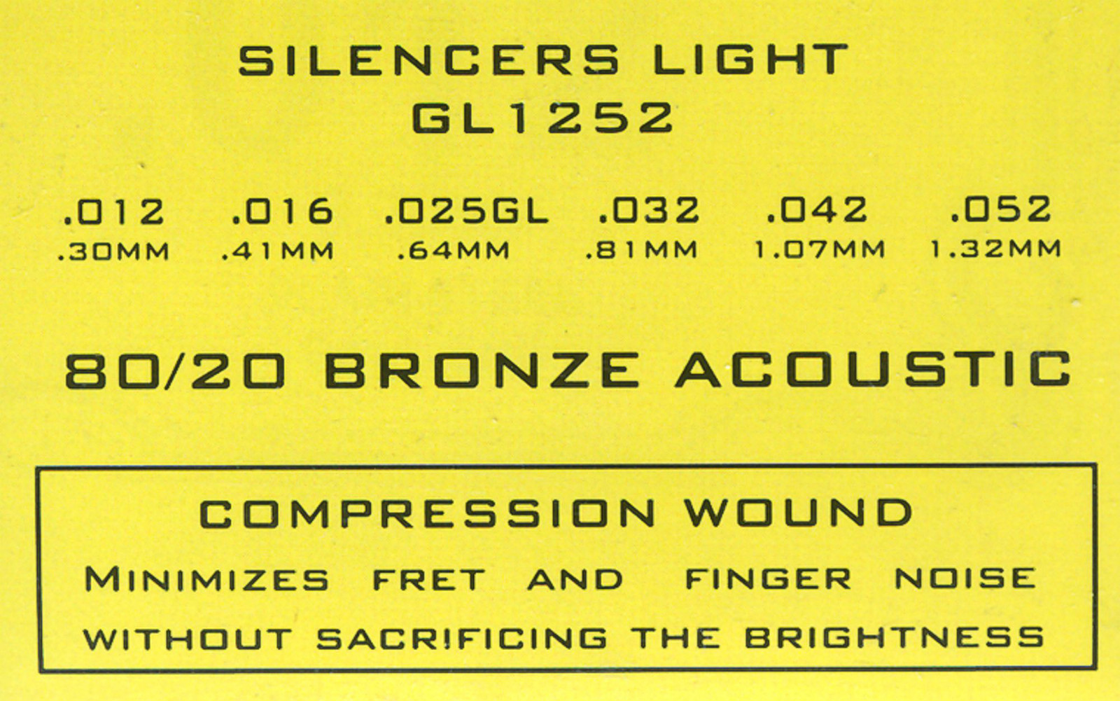 Guitar Strings Acoustic Silencers SIT Light GL-1252 | eBay