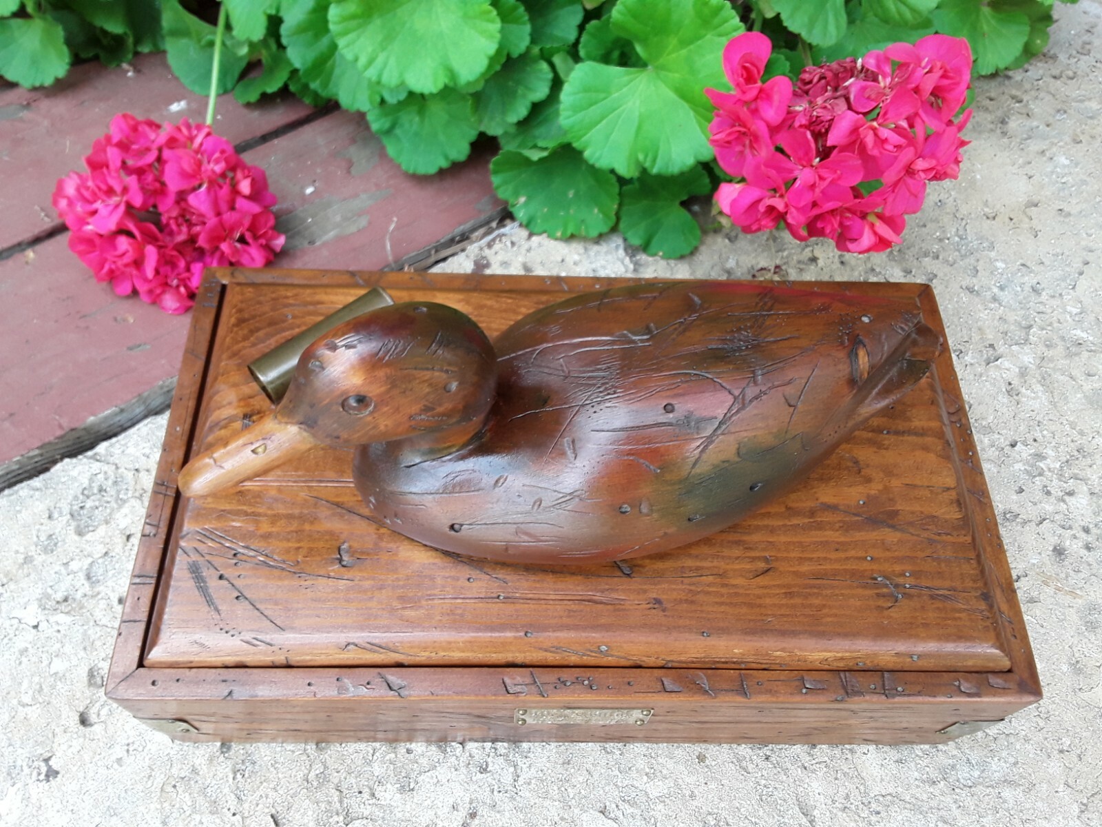 VINTAGE WOOD MALLARD DECOY BOX SHOTGUN SHELL COLLECTIBLE | eBay