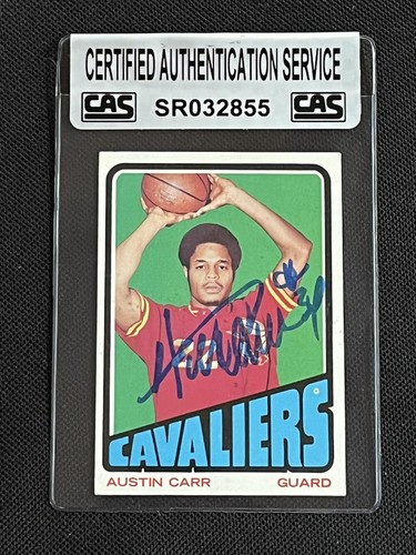 AUSTIN CARR 1972-73 TOPPS ROOKIE SIGNED AUTOGRAPHED CARD #90 CAVS CAS ...