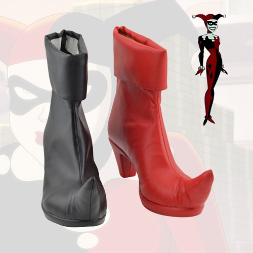 Batman Arkham Knight Harley Quinn Shoes Cosplay Boots High Heel Ver. | eBay