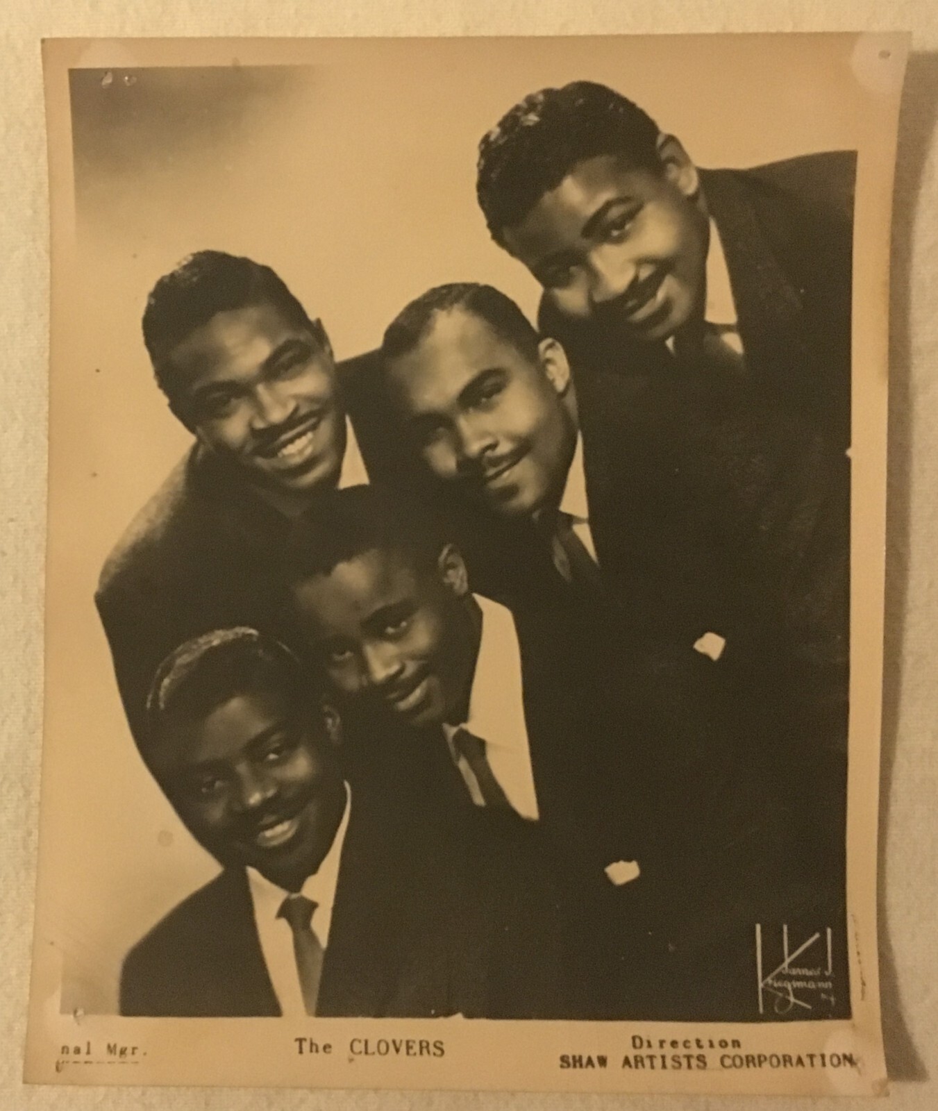 The Clovers - Authentic Promo Photo - 6.5x5 - Vintage R&B Vocal Group ...