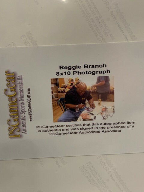 Reggie Branch autograph 8x10 photo #29 NFL in Washington uniform with ...