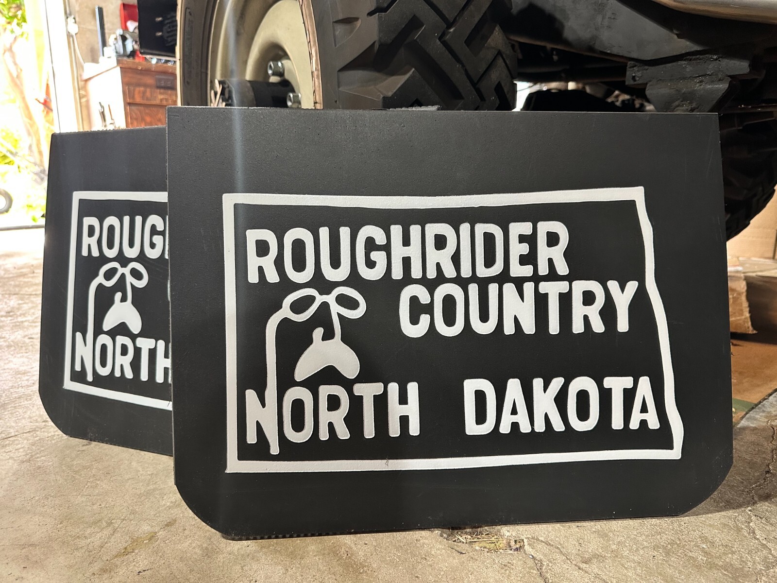 Rough Rider Country North Dakota Vintage Mudflaps (1-Pair) 19" Wide x ...