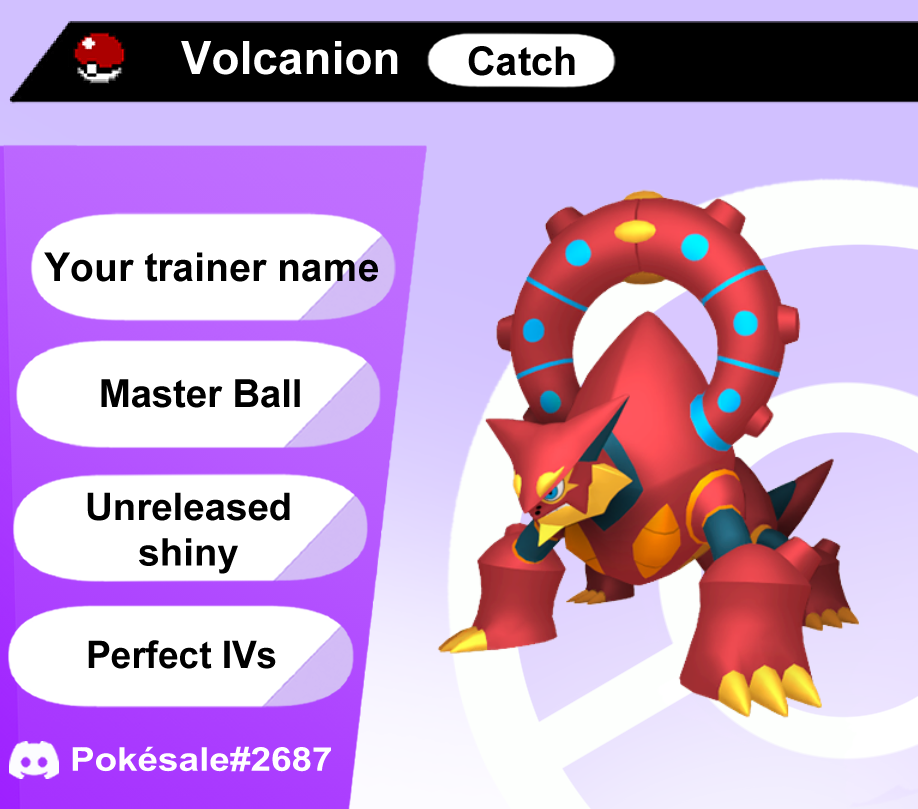 Unreleased SHINY Volcanion 6 IV for Scarlet / Violet | eBay