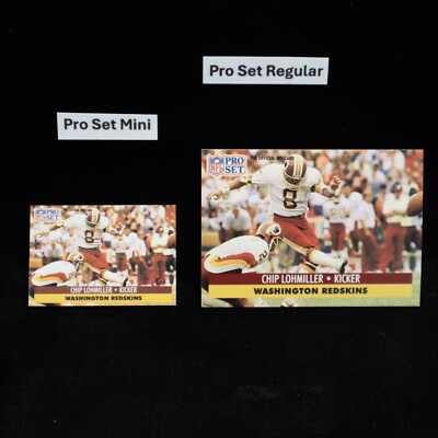 1991 Chip Lohmiller Washington Redskins Pro Set Mini #320 ... See ...