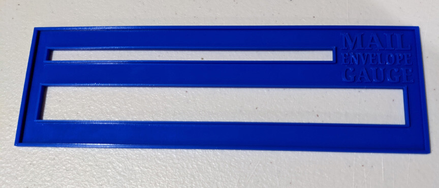 USPS measurement tool, flat envelope thickness gauge, mail shipping ...