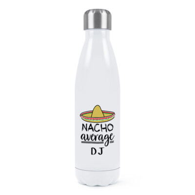 Nacho Average DJ Double Wall Water Bottle Raver Raving Dancing Music ...
