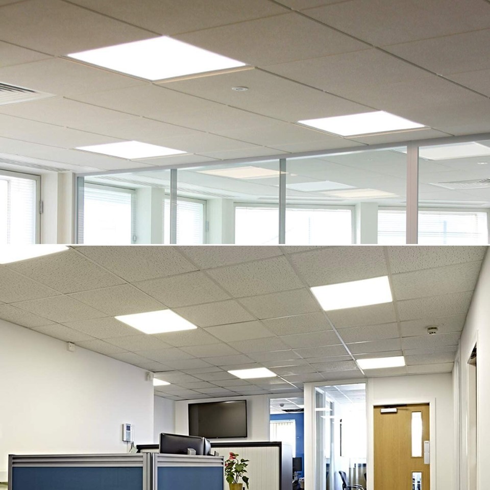 2x2 FT LED Flat Panel Troffer Light, 45W Recessed Back-Lit Drop Ceiling ...