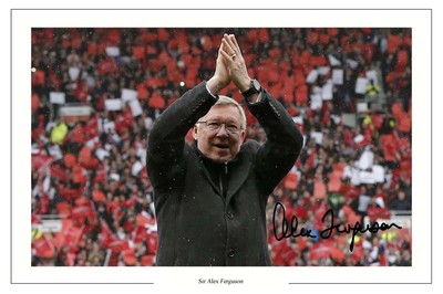 SIR ALEX FERGUSON Signed Autograph PHOTO Fan Gift Print MANCHESTER ...
