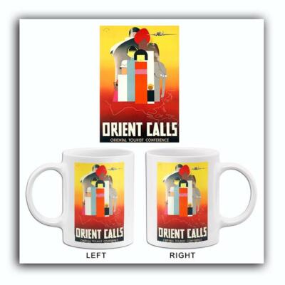 Orient Calls - 1936 - Travel Poster Mug | eBay