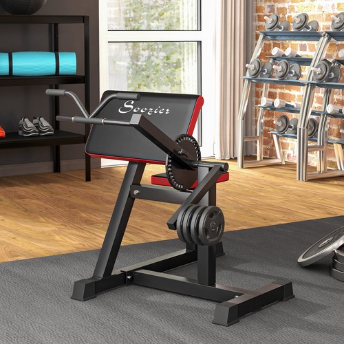 2-In-1 Bicep Preacher Curl Bench with Adjustable Seat and Elbow Cushion ...