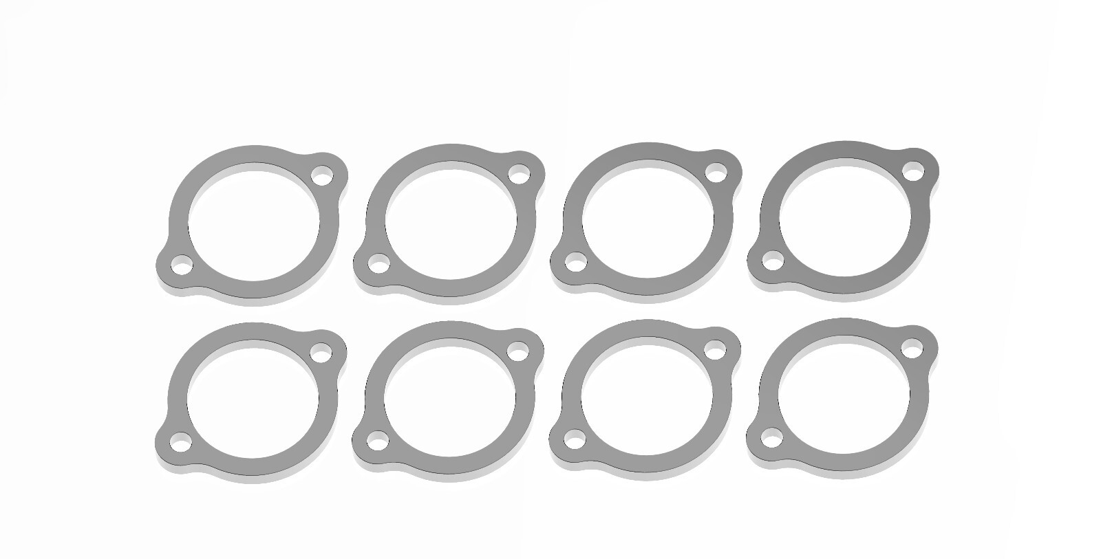 Set of (8) 3/8" thick 304ss Header Flanges- 4.9" Bore Space DRCE-II ...