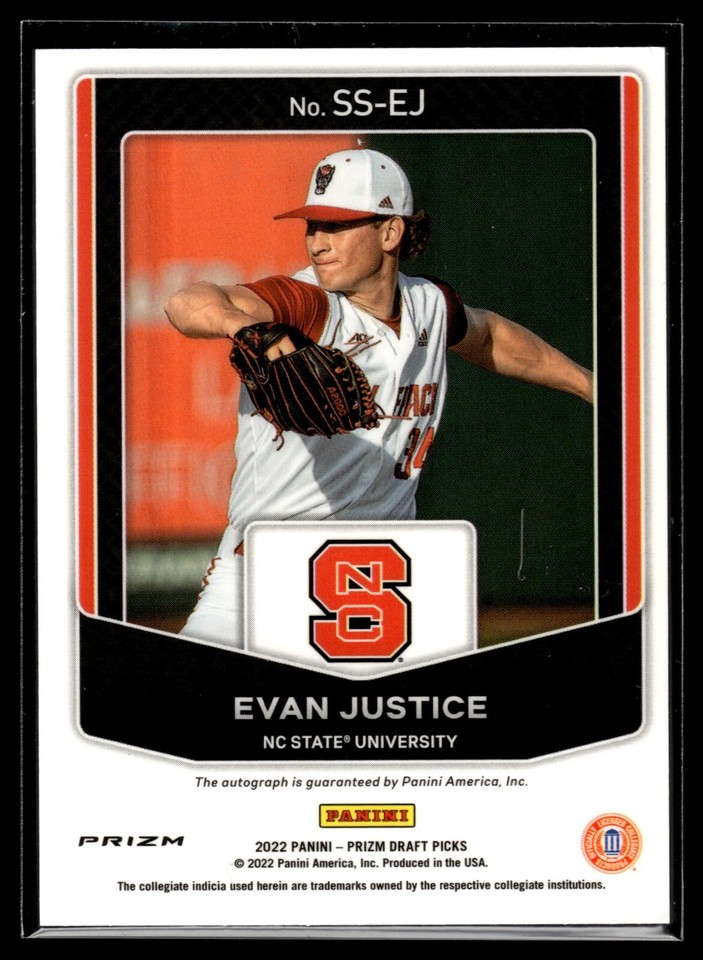 2022 Panini Prizm Draft Picks Signing Sessions #17 Evan Justice | eBay