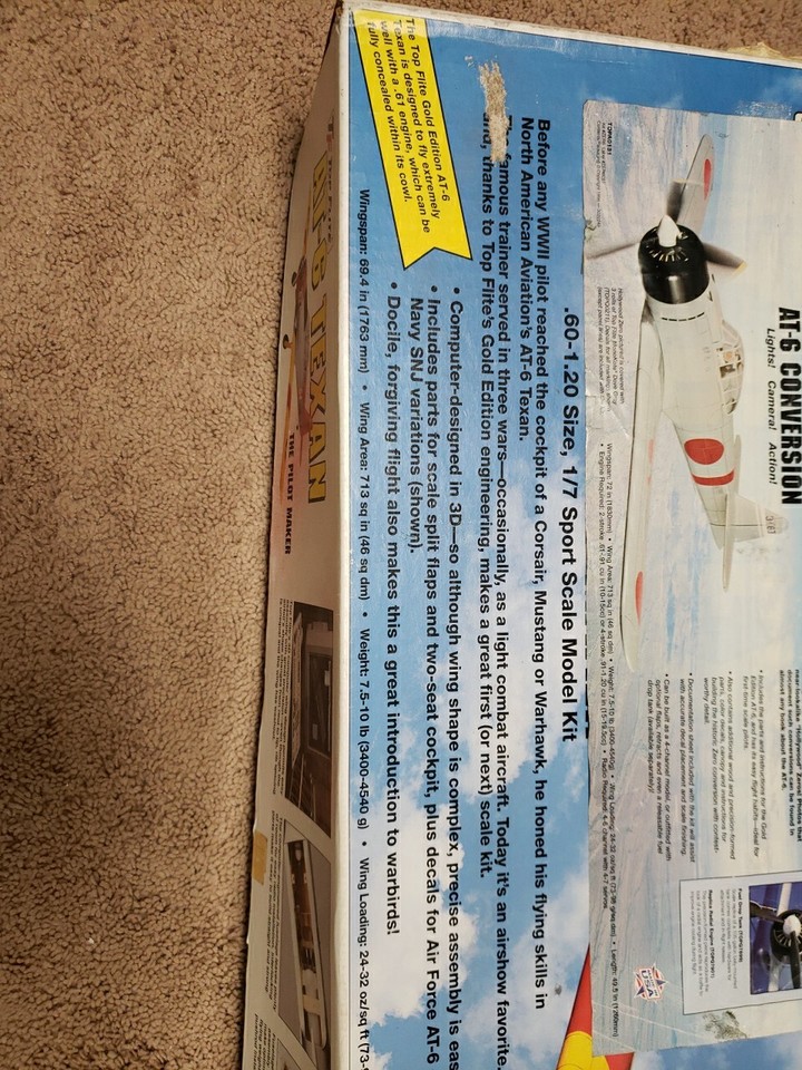 Top Flite GOLD Hollywood Zero EDITION - AT-6 TEXAN - 69" WS - New LI24 ...