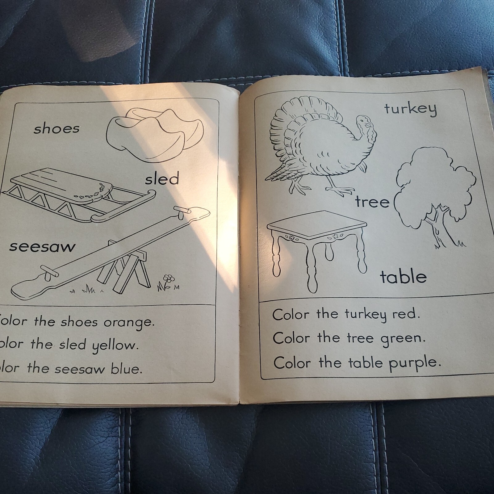 1959 ABC Color As You Learn Coloring Book Merrill Company 1585 Ages 4 ...