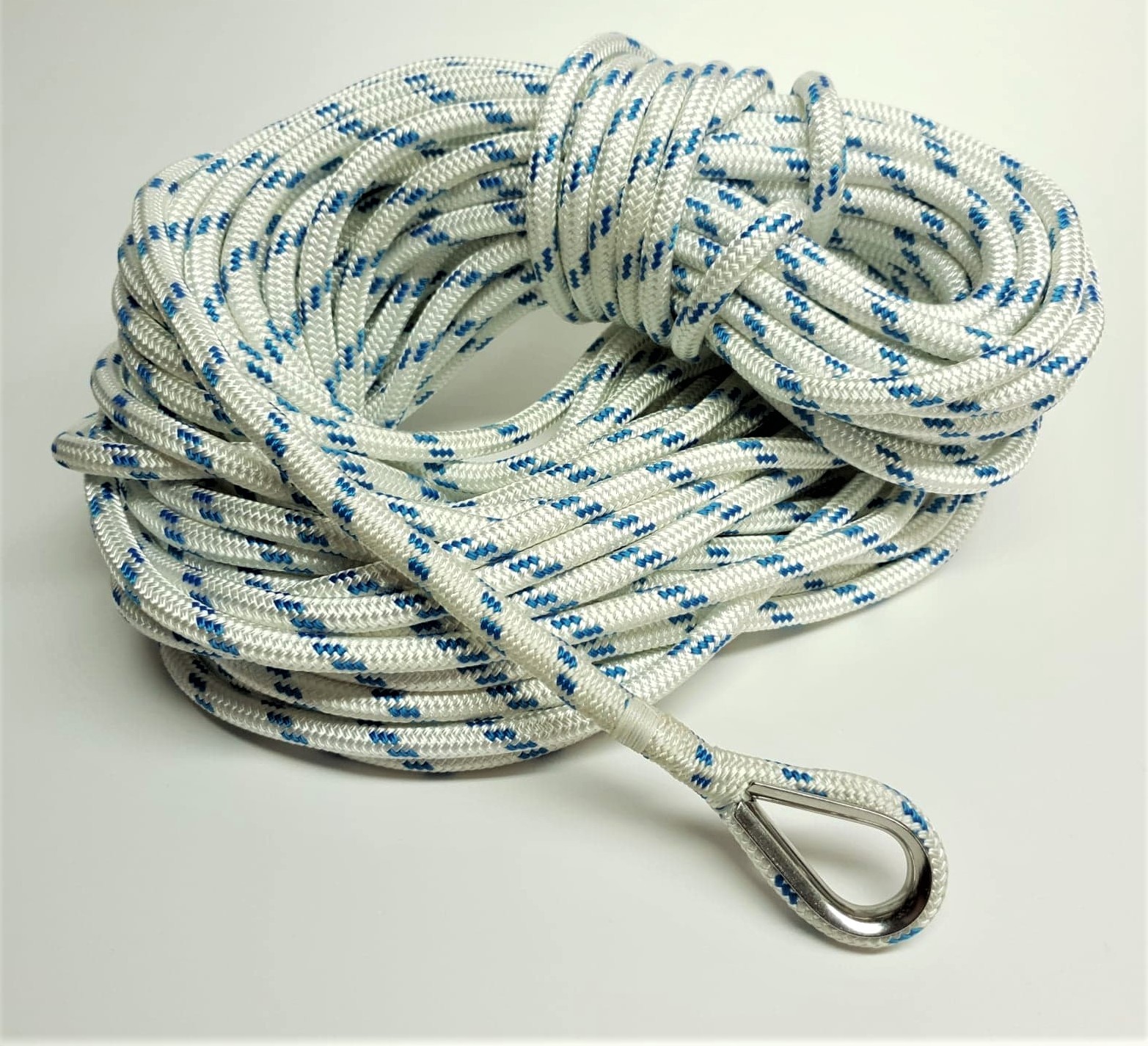 Halyard rope 10mm 12mm Polyester Braid on Braid topping lift Thimble ...